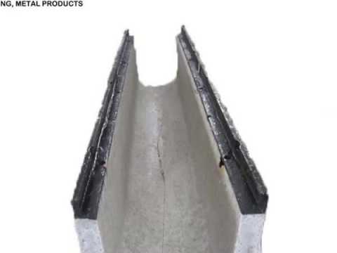 drainage channel galvanized steel grating outdoor drain - YouTube
