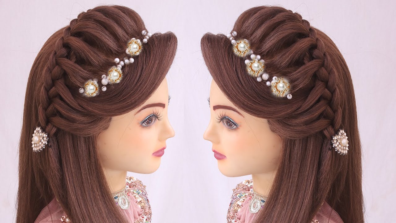 Unbelievable easy open hairstyle for wedding l Simple open hairstyles l ...