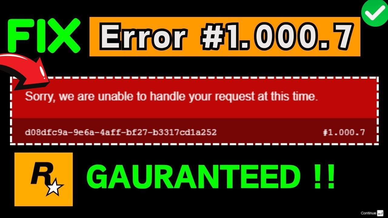 How to Fix we are unable to handle your request Rockstar Games Error 4004.23 - YouTube