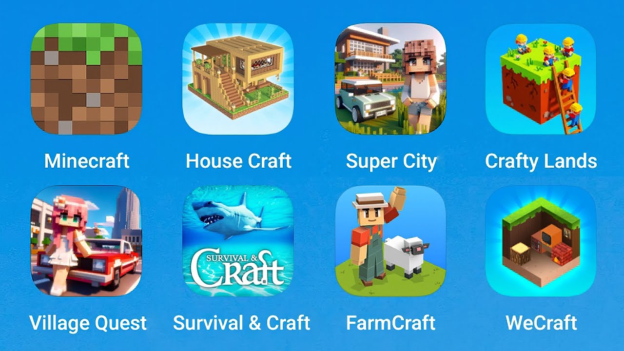 Minecraft, House Craft, Super City, Crafty Lands, Village QUest ...