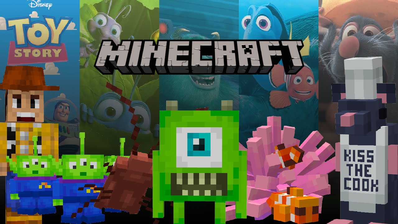 I Added Every Pixar Movie to Minecraft - YouTube