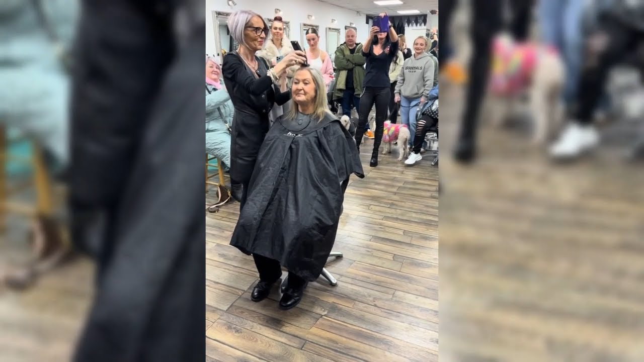 🌟 ️ Incredible Charity Head Shave! From Long Grey Hair to Bold Buzzcut ...