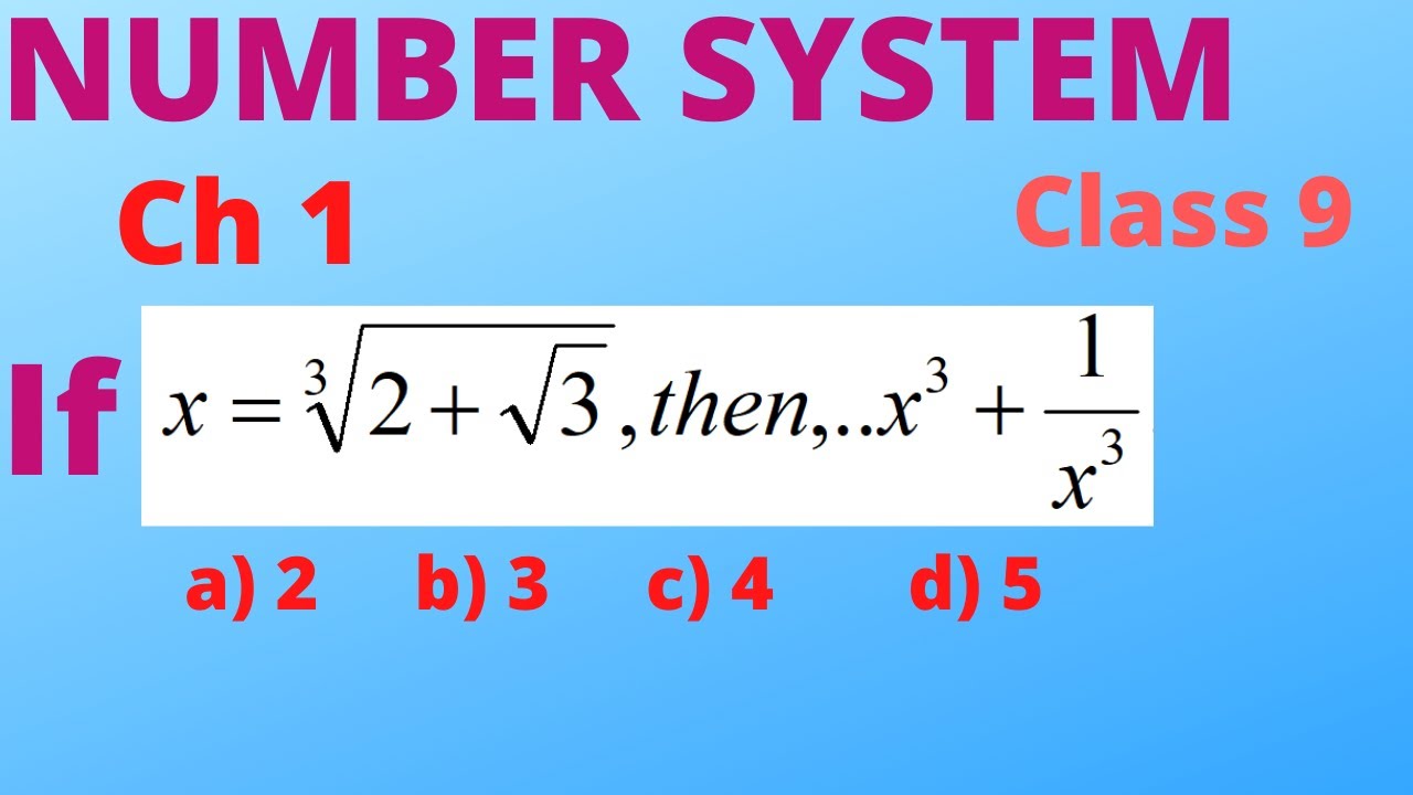 If X cube Root 2 root3 Find X3 1 x3 YouTube
