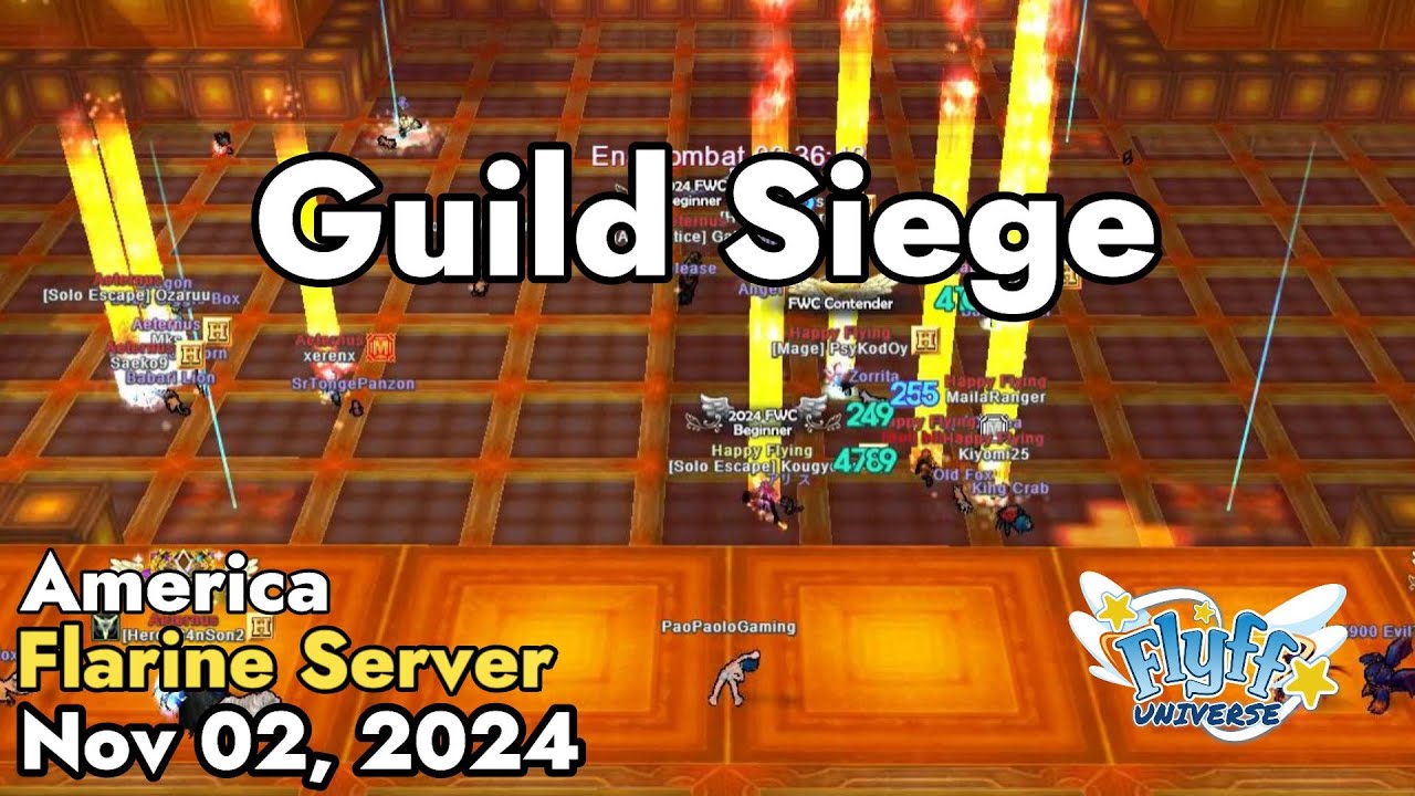 Guild Siege (Flarine Server) November 02, 2024 | Flyff Universe - YouTube
