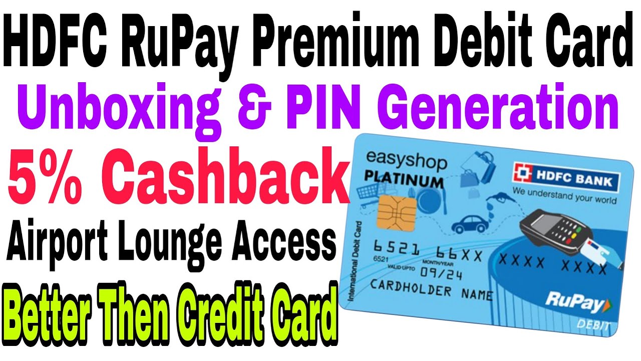 HDFC RuPay Premium Debit Card Unboxing & First Look | All Features ...