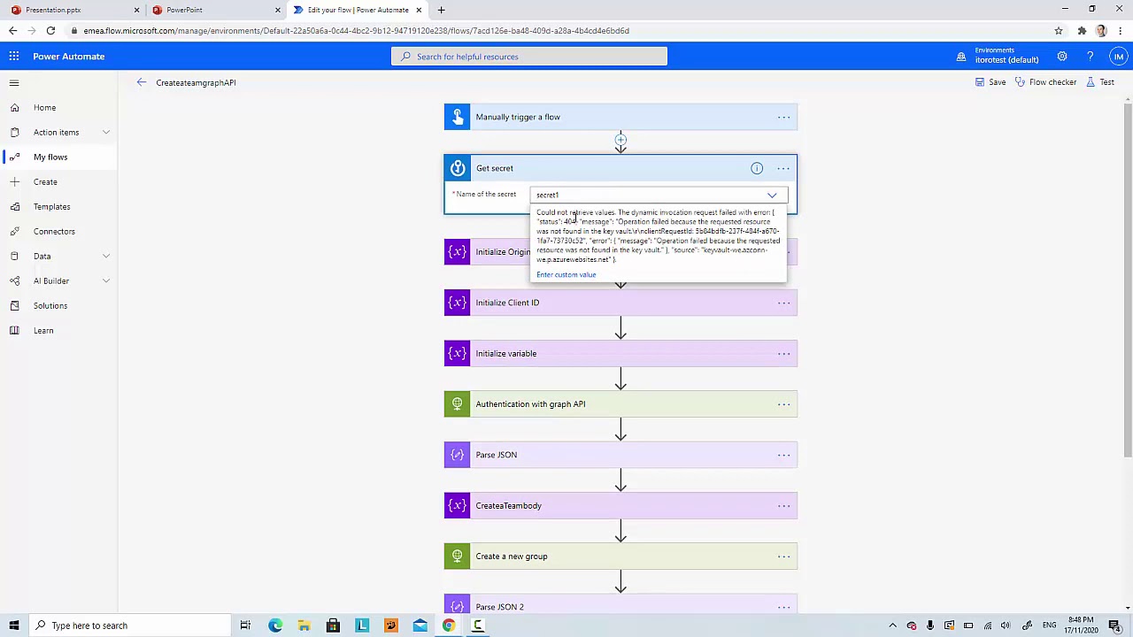 Azure Key Vault and Power Automate - keep your secrets safe. - YouTube