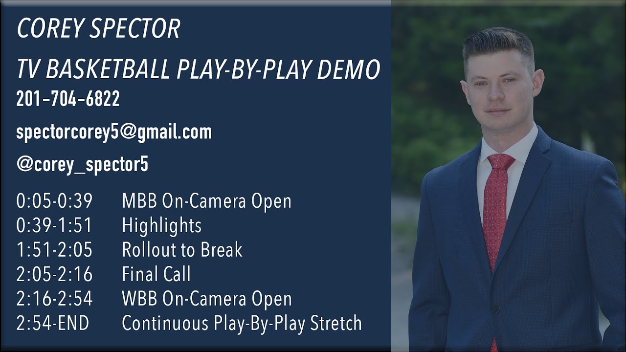 Corey Spector 2024-25 TV Basketball Play-By-Play Demo - YouTube
