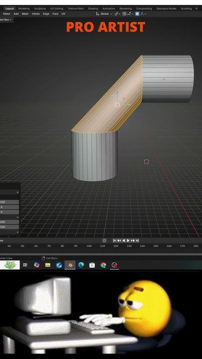 Noob vs Pro Artist : Bridge Edge Loop #blender #blendercommunity #3danimation #blendertutorial ...