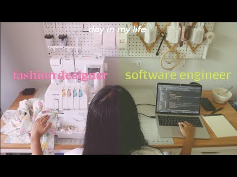day in my life as a software engineer & fashion designer // 9-5 and ...