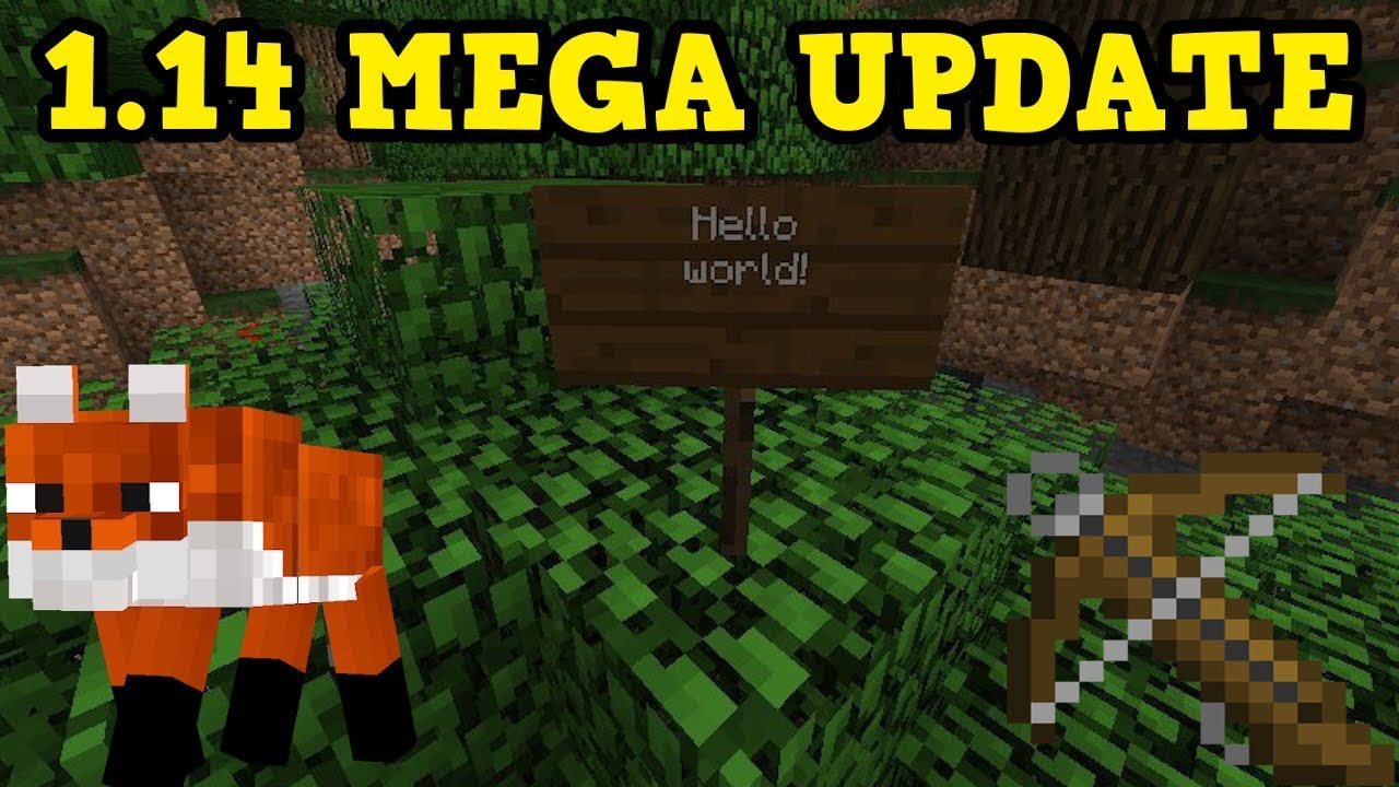 Minecraft 1.14 Newest Features - MEGA UPDATE CONFIRMED - YouTube