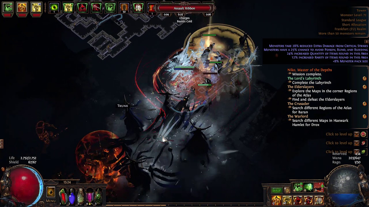 TOWER MAP Gameplay with CYCLONE in PATH OF EXILE - YouTube