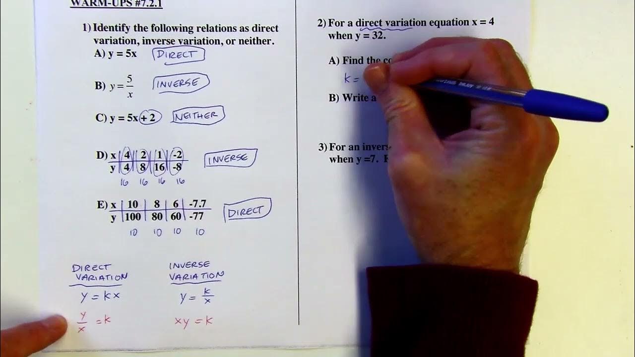 Algebra 2 - Warm-up #7.2.1 - YouTube