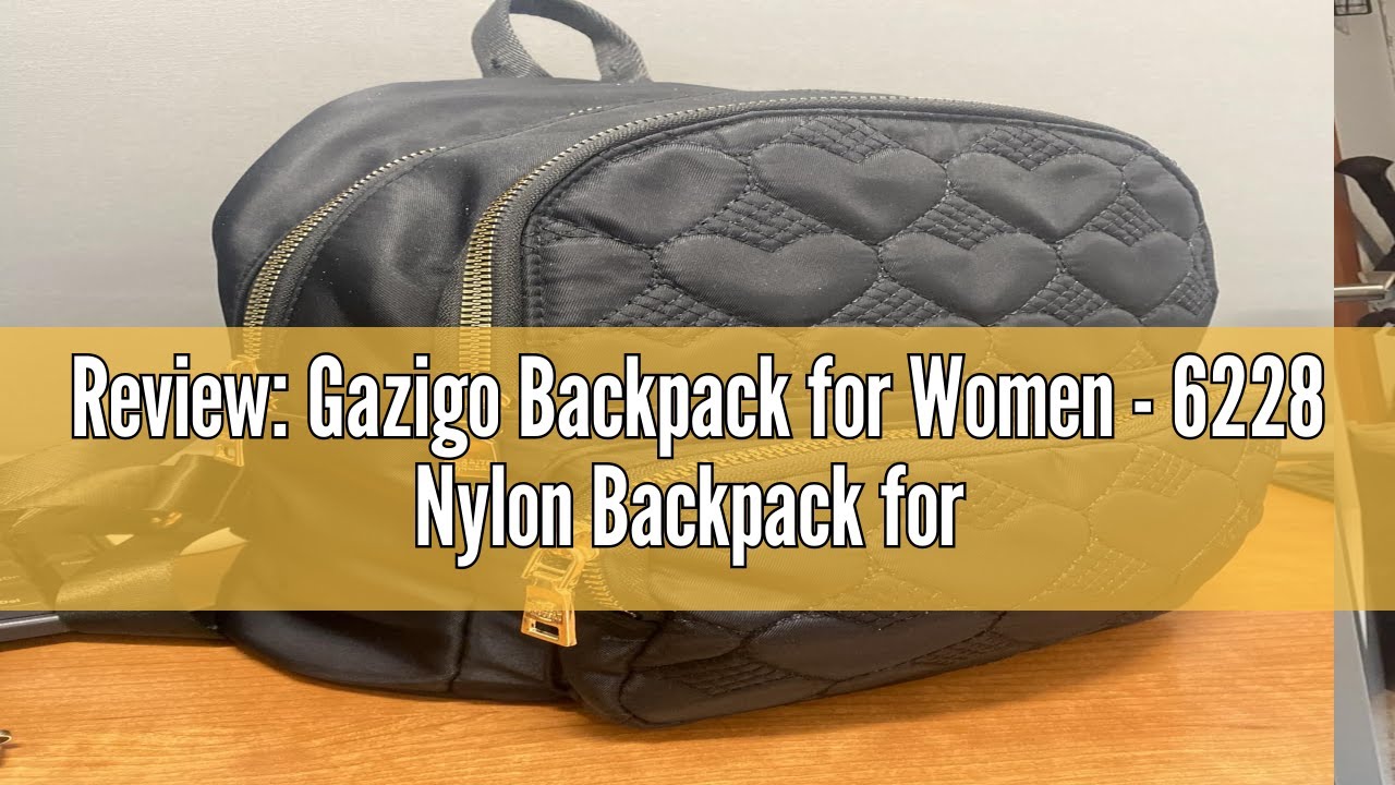 Review: Gazigo Backpack for Women - 6228 Nylon Backpack for Women - YouTube