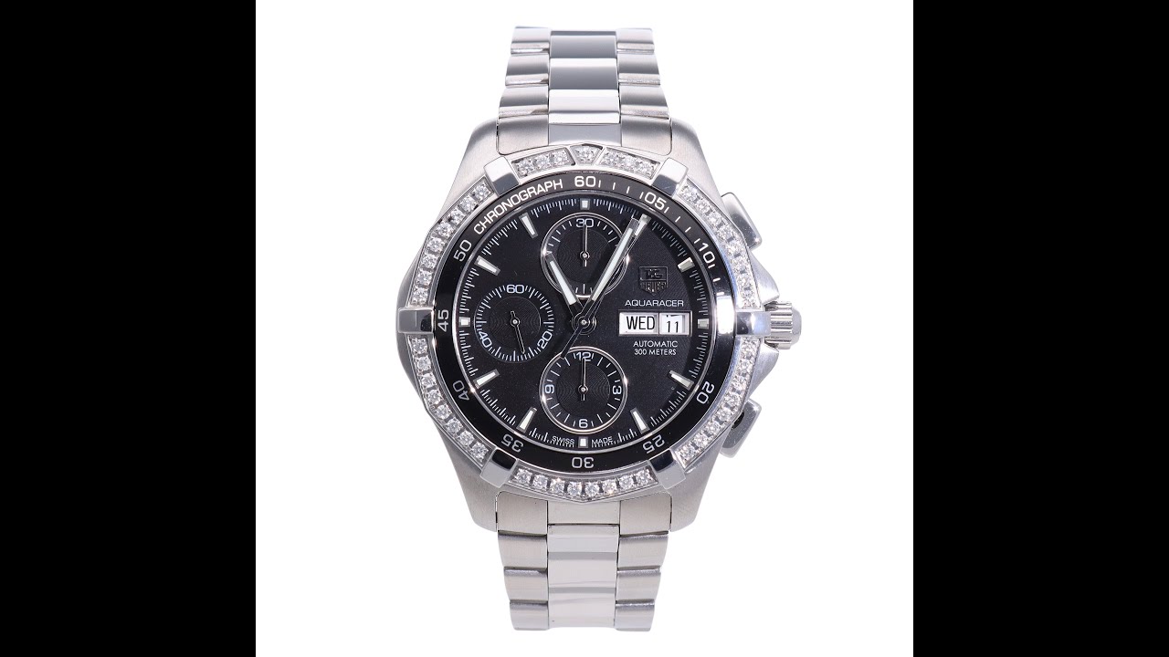 Tag Heuer Custom Aquaracer Pre Owned Watch Ref CAF2014 - YouTube