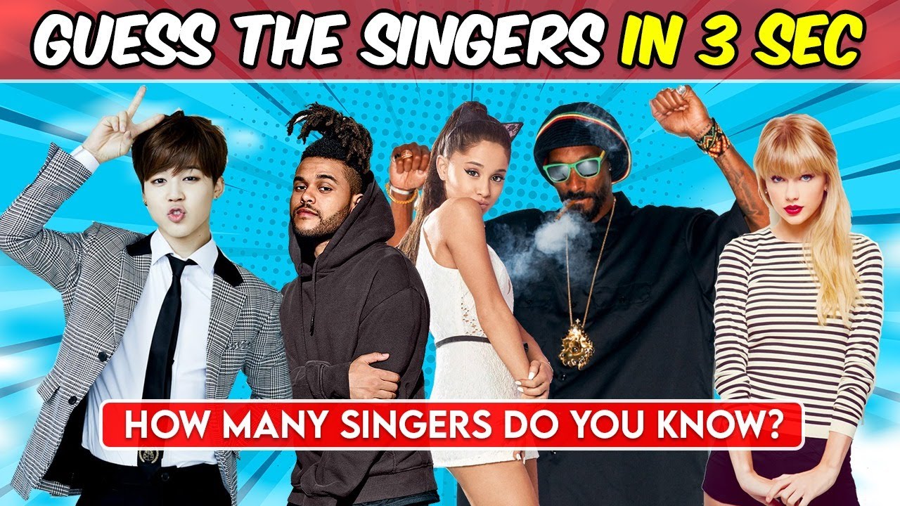 Guess The Singer in 3 Seconds... 60 Famous Singers... How many singers ...