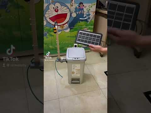Nâng cấp thùng rác thông chạy bằng năng lượng mặt trời V4 có vòi xịt sát khuẩn tự động