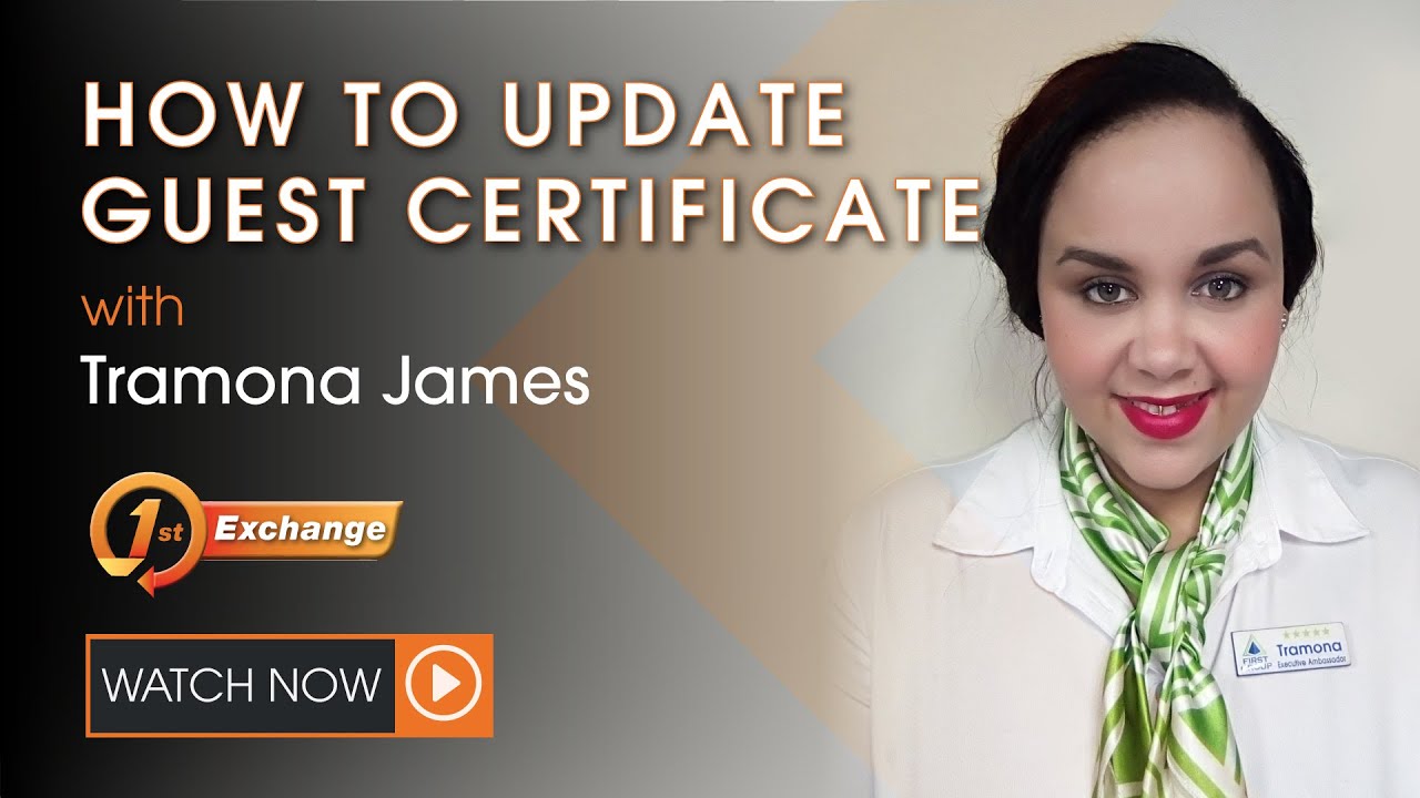 How to update your Guest certificate on First Exchange - YouTube