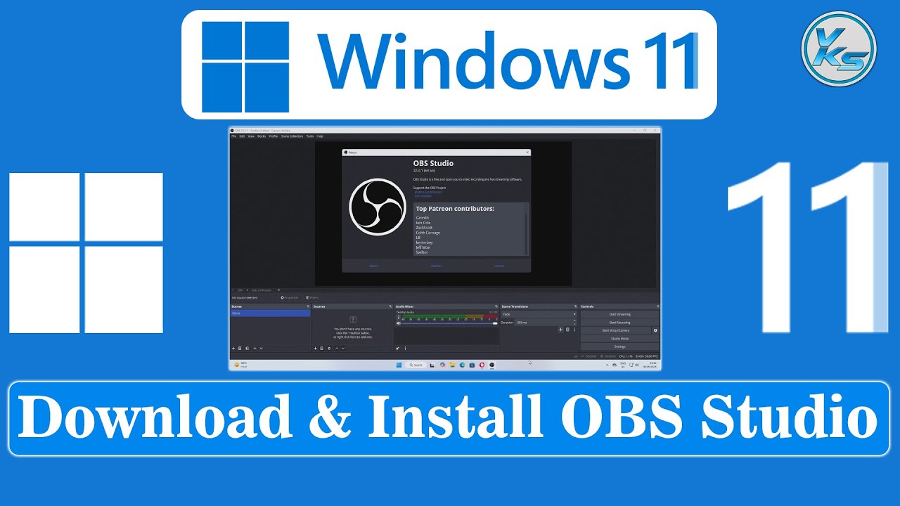 How To Download And Install OBS Studio 32.0 On Windows 11 - YouTube