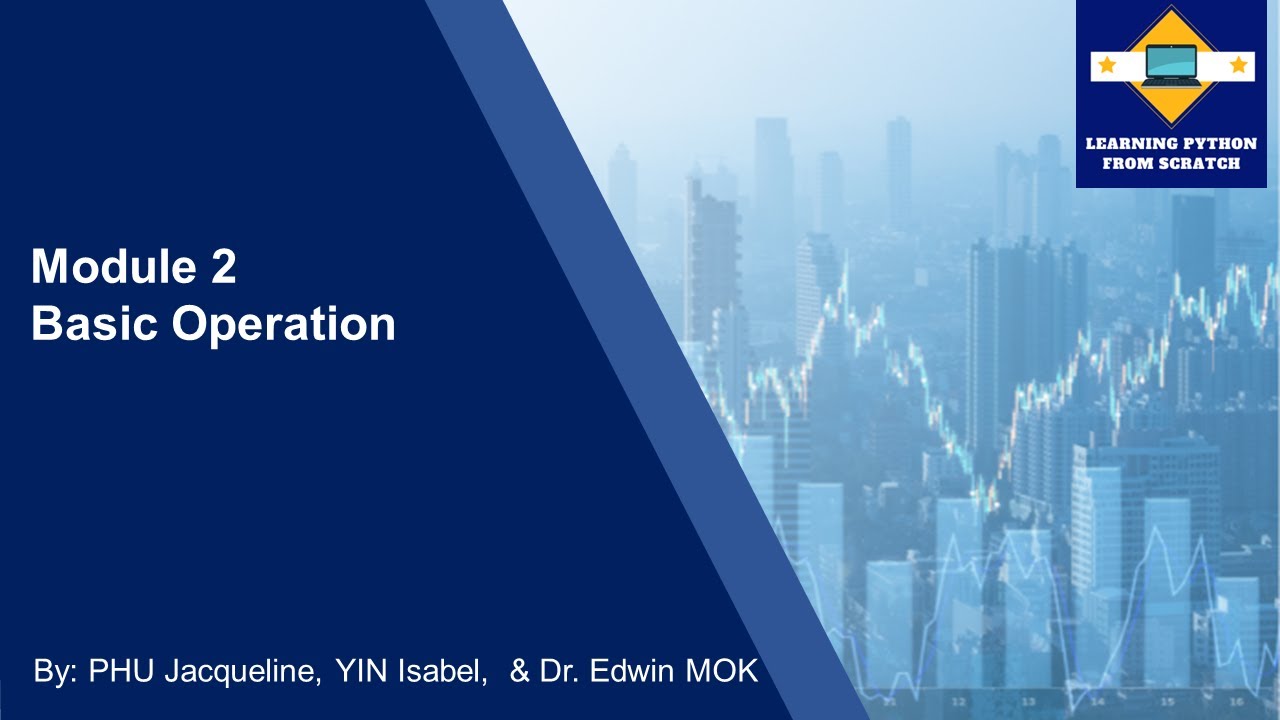 Data Analytics with Python for beginner: Basic Operation (2/18) - YouTube