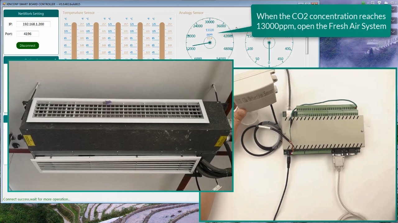 carbon dioxide co2 auto control fresh air fan system by KC868-COL - YouTube