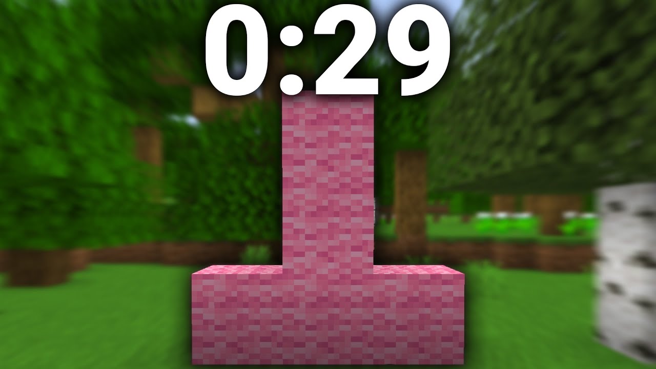 Minecraft "Pink Upside Down T" Speedrun FWR (0:29) - YouTube