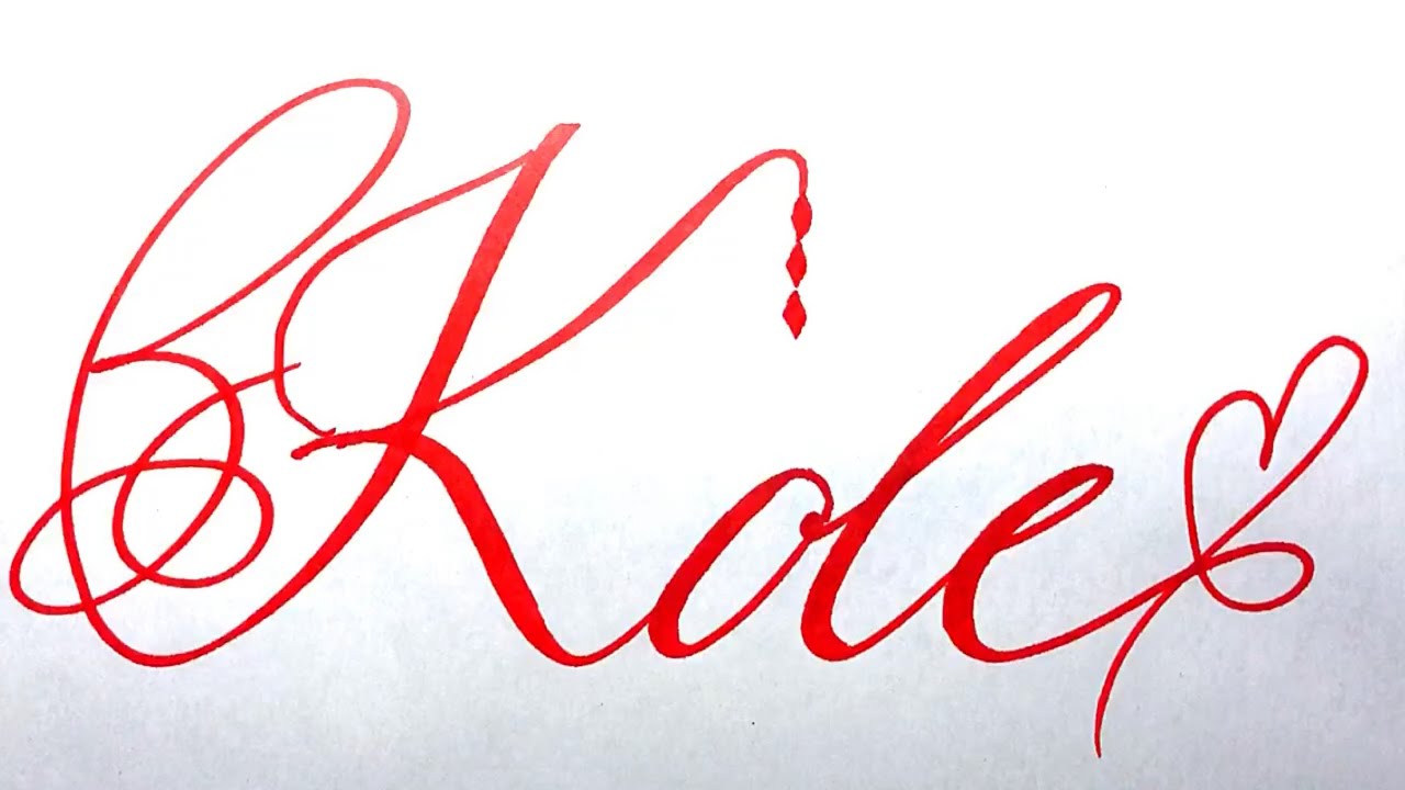 Kole Name Signature Calligraphy Status | How to write with Cut Maker # ...