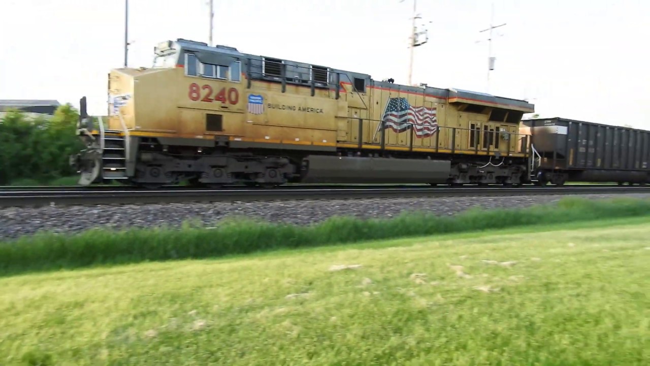 UP 7840 and UP 6965 lead a coal train with UP 8240 as the DPU east in ...
