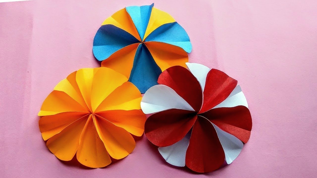 Paper Flower Making Tutorial DIY Circle Paper Flower Decoration Ideas YouTube paper-flower-making-tutorial-diy-circle-paper-flower-decoration-ideas-youtube