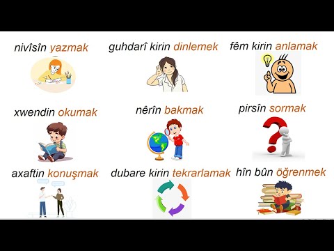 Kürtçe günlük kelimeler - Kürtçe fiiller - Dersên kurdî - Lêkerên kurdî #kurdi #kürtçe