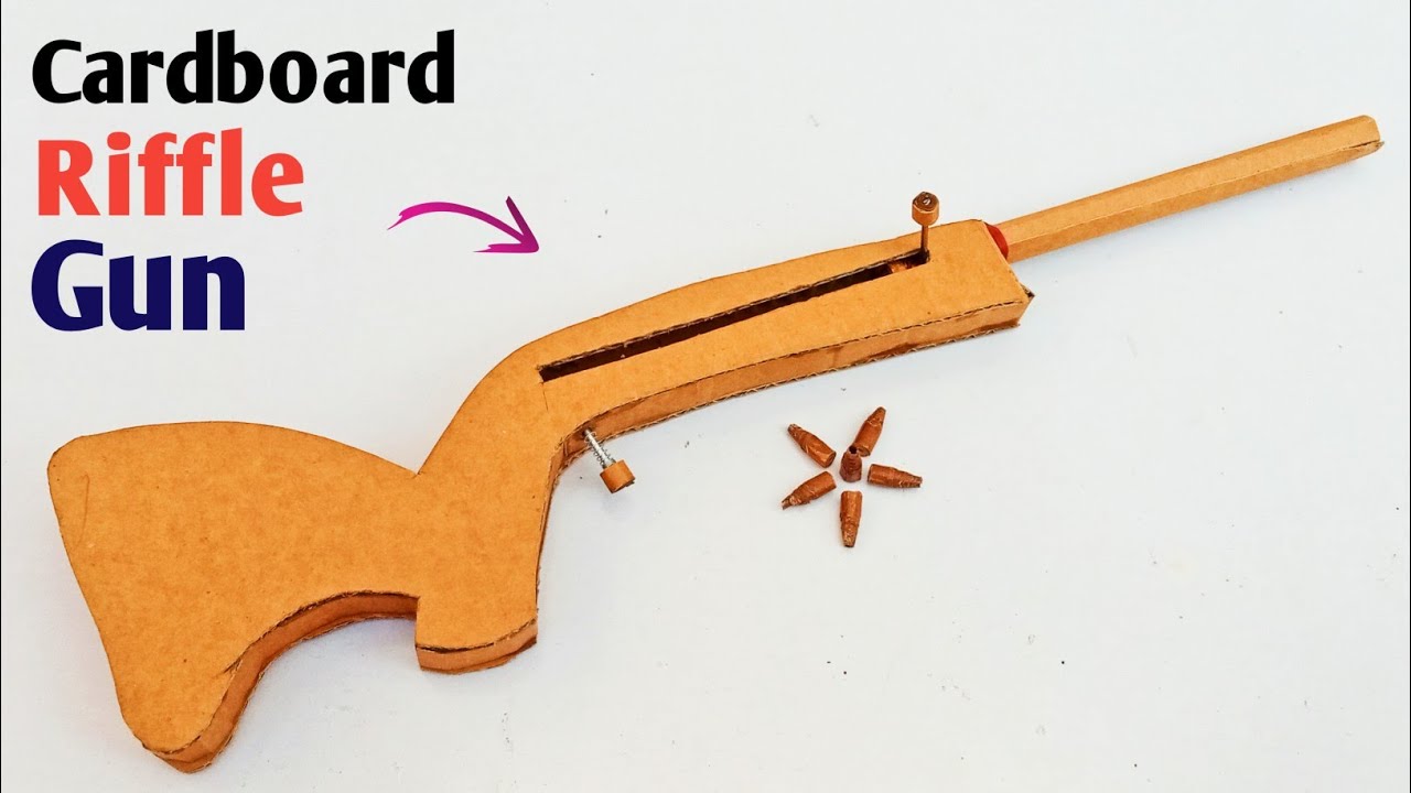 CREATE Your Own CARDBOARD Sniper Rifle at Home in Minutes! - YouTube