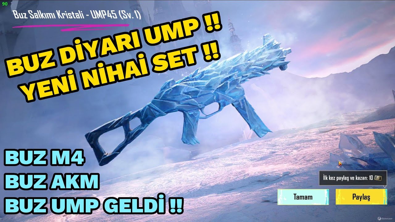 BUZ DİYARI SANDIĞI GELDİ!! BUZ M4, AKM, UMP + NİHAİ SET GELDİ !! | PUBG MOBİLE - YouTube