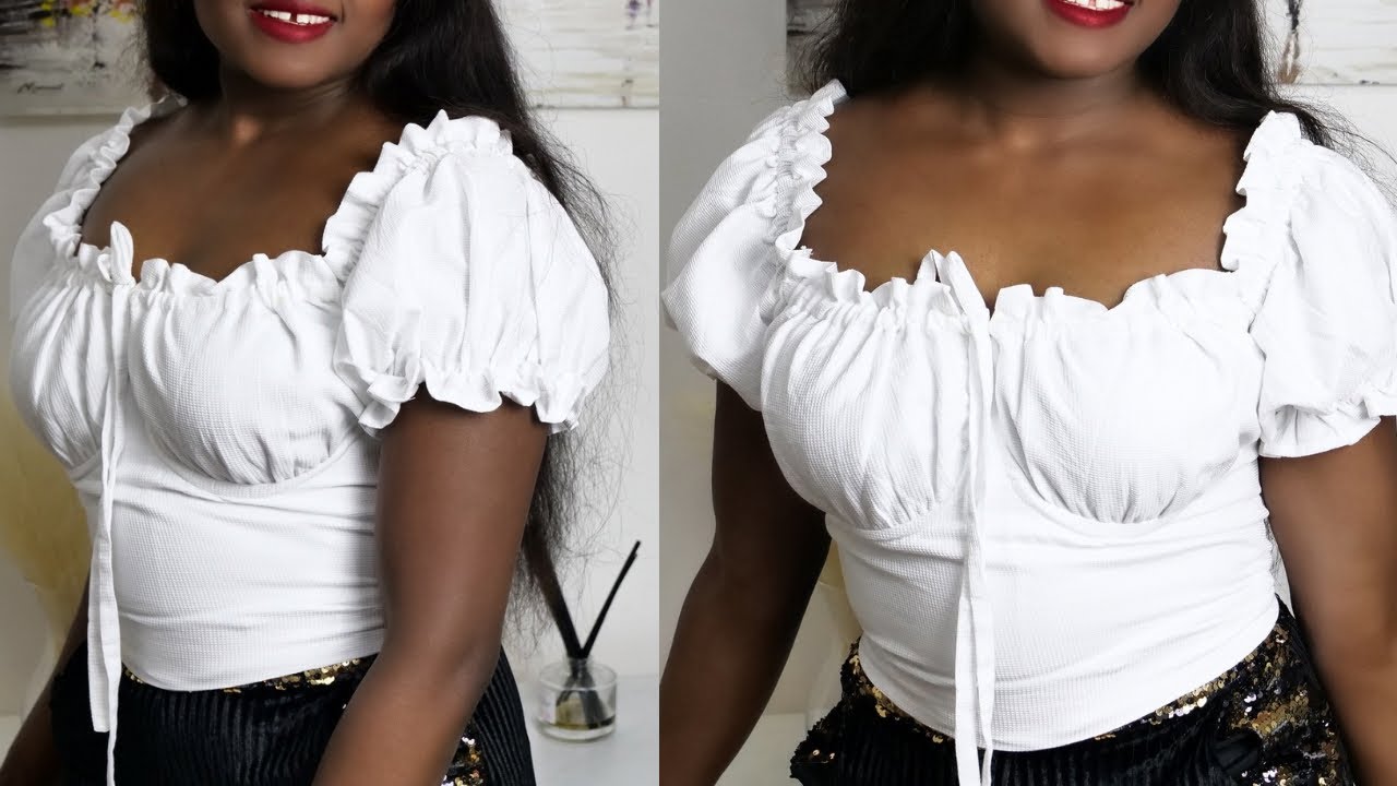 Milkmaid top tutorial: How to cut and sew a milk maid top | Beginner ...