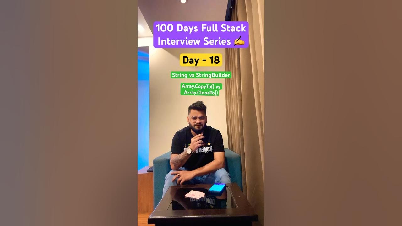 #day18 - interview | String vs StringBuilder | Array.CopyTo vs Array.CloneTo #shorts #coding # ...
