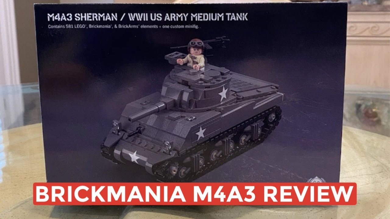 New Brickmania M4A3 Sherman Tank Speed Build - YouTube