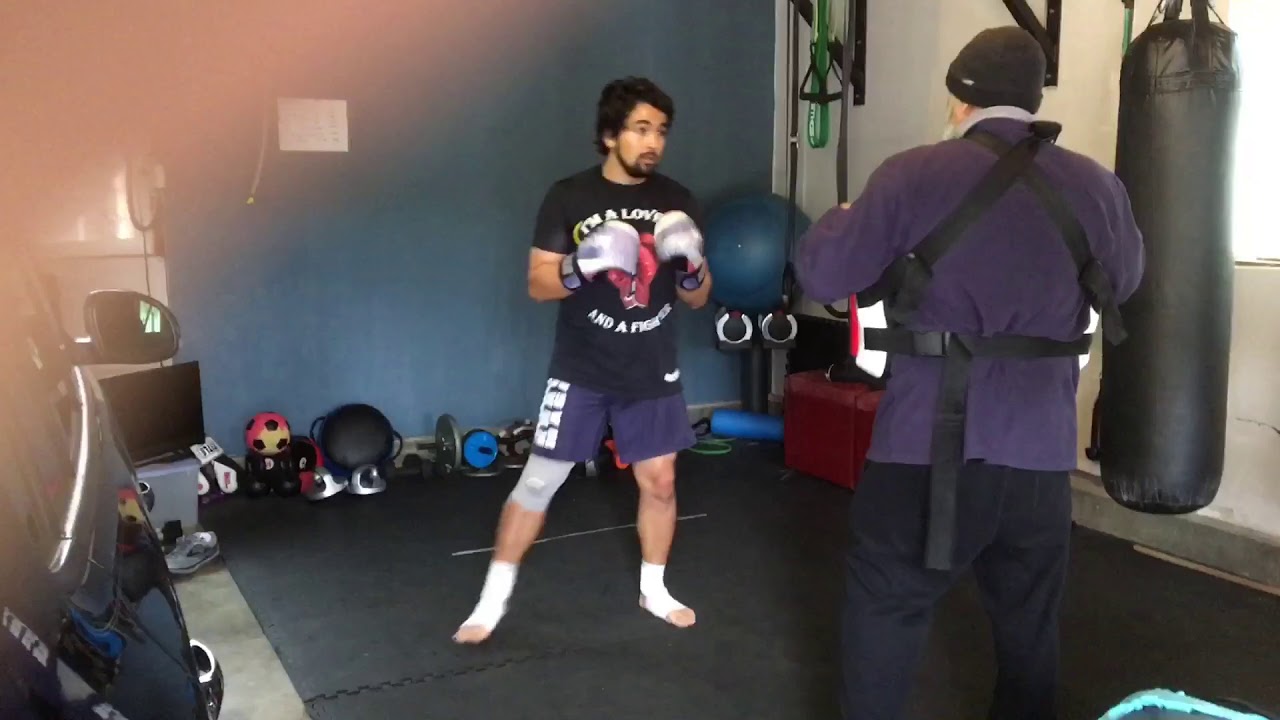 Danny Jr. Pad work w/Danny Sr. - YouTube