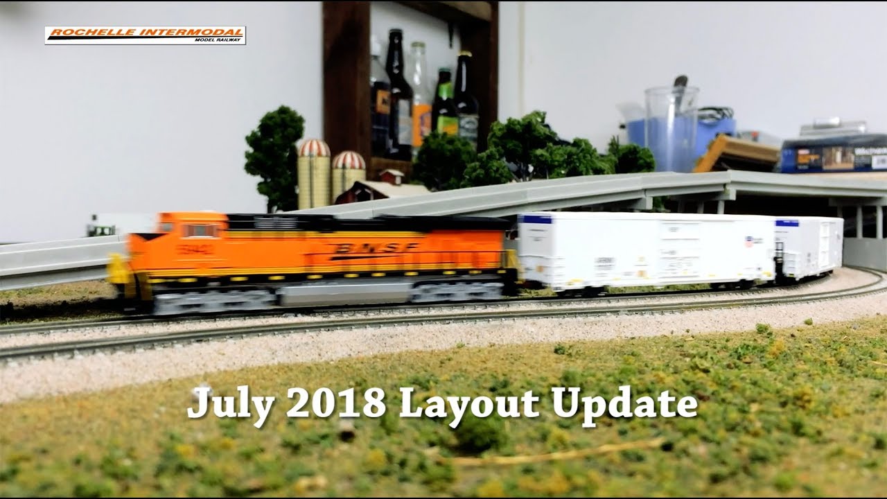 Rochelle Intermodal N Scale Layout July 2018 Update - YouTube