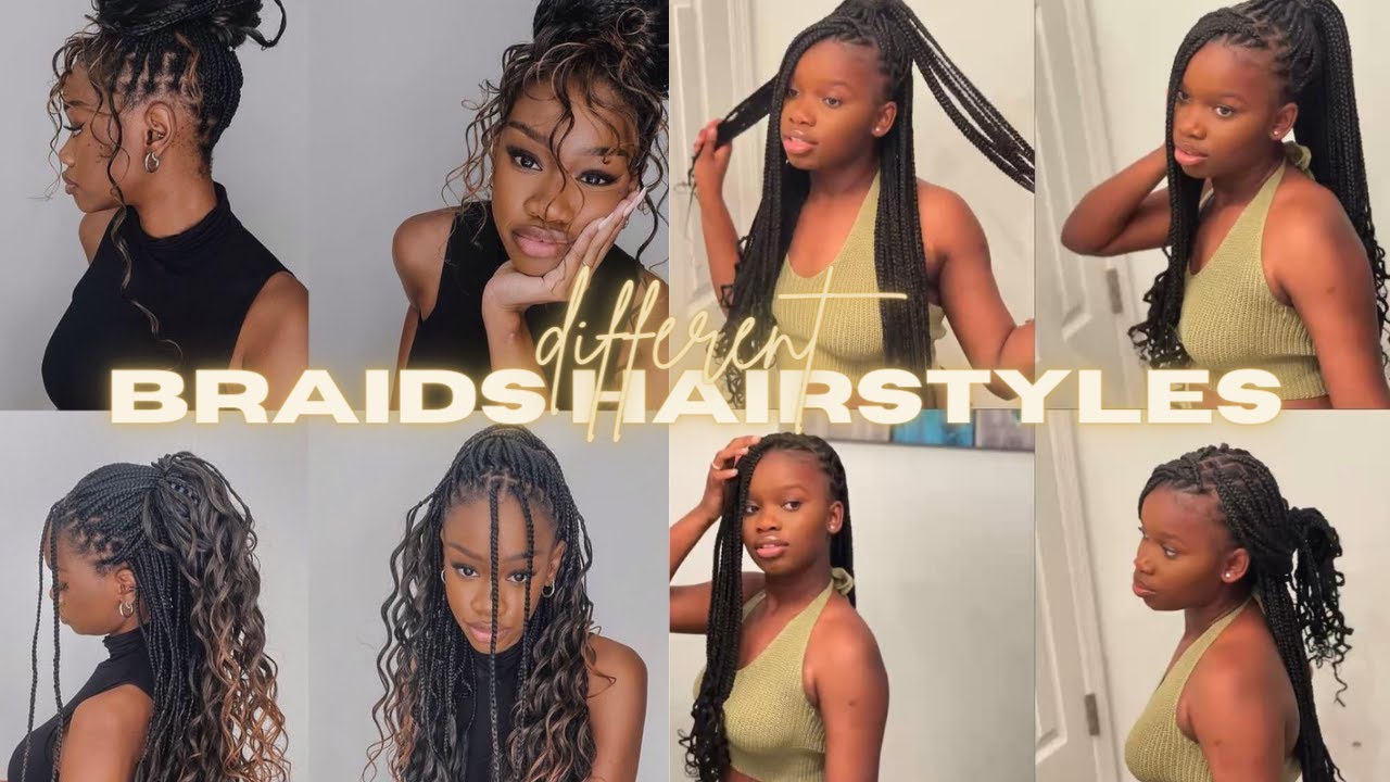 Hairstyles for knotless braids (ft abigailaig) - YouTube