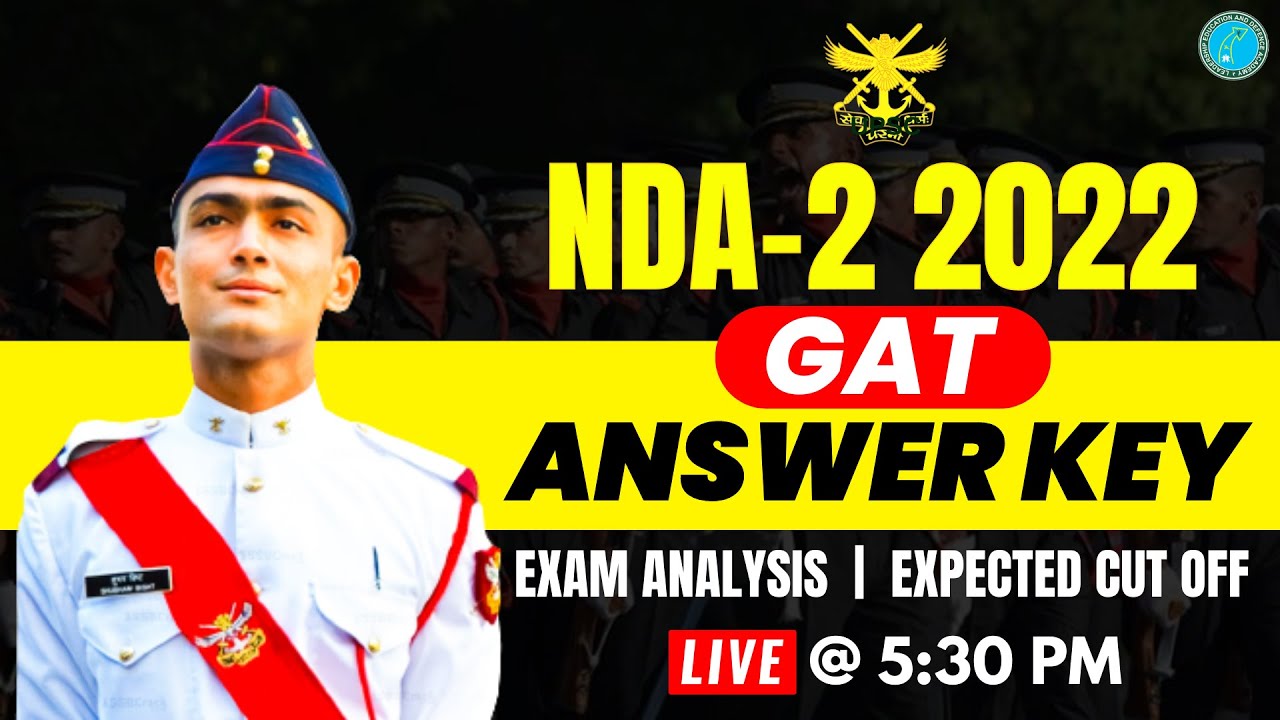 🔴 NDA 2 2022 Answer Key | NDA GAT Paper Solution 2022 | NDA 2022 PAPER ...