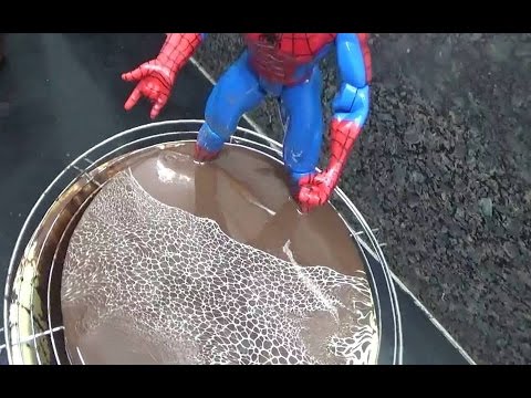 Amazing Spider Man Mirror Glaze Cake + Recipe part 4/10 - YouTube