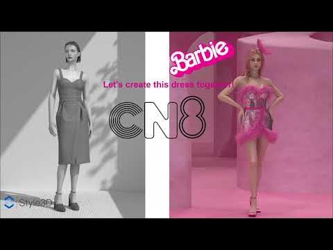 Cn8 Digital Fashion creating with Style3D / Tutorial 05 / Making the Barbie's Dress 03 - YouTube