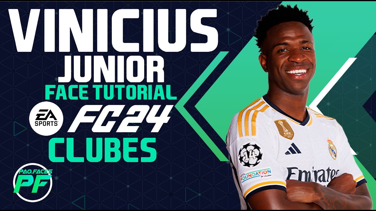EA FC 24 VINICIUS JUNIOR FACE - Pro Clubs Face Creation - CAREER MODE - LOOKALIKE - YouTube