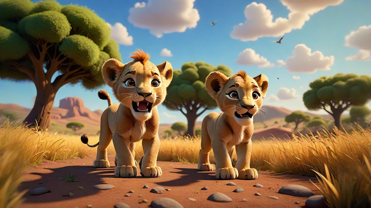 Five Tiny Lions Learn to Roar | Fun Nursery Rhyme for Kids | Toddler ...