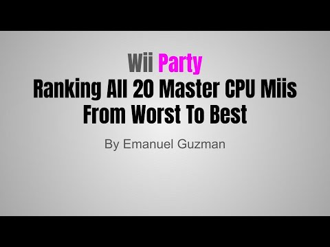 Wii Party - Ranking All 20 Master CPU Miis From Worst To Best - YouTube