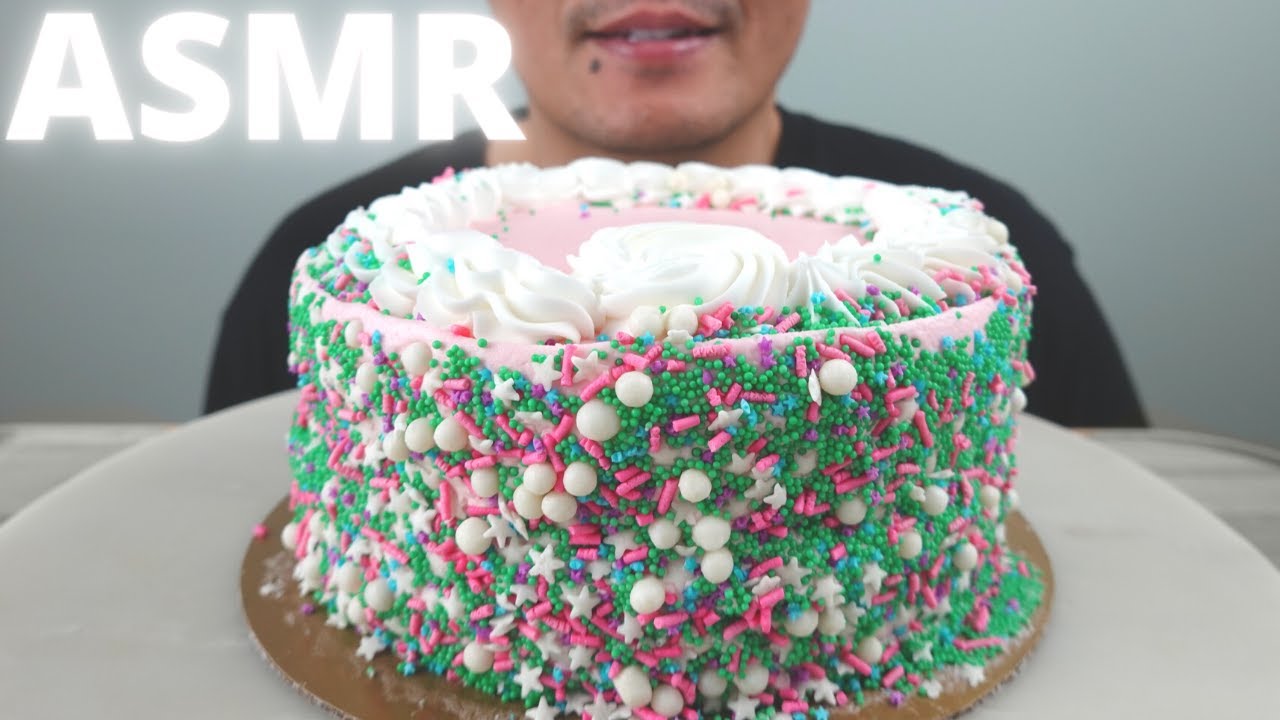 ASMR | Walmart Color Blast Cake | The Hangry Mole - YouTube
