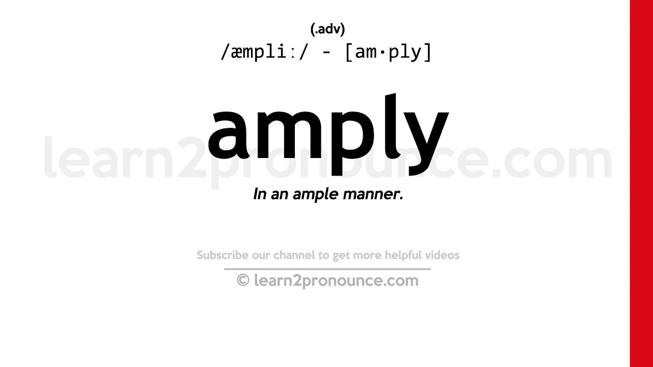 amply pronunciation and definition - YouTube