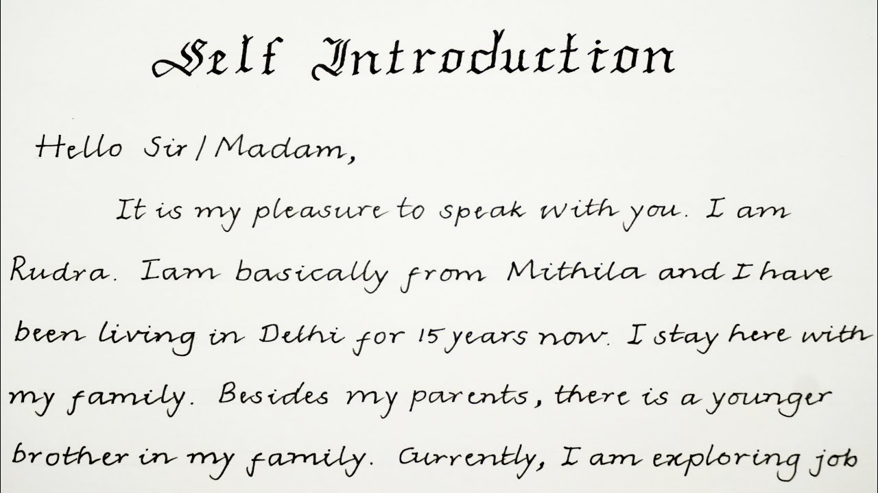 Self introduction in Interview | How to introduce yourself in Interview ...