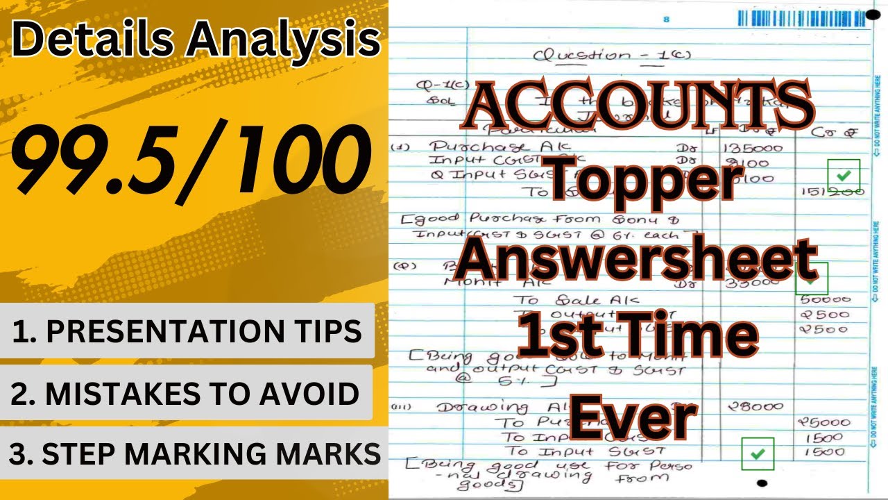 98 MARKS IN CA FOUNDATION ACCOUNTS - ANSWER SHEET DECODED ...