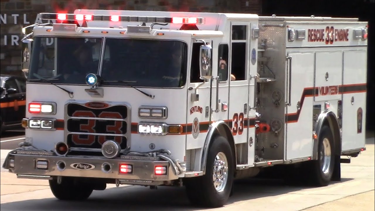Kentland Volunteer Fire Department Rescue Engine 833 Responding - YouTube