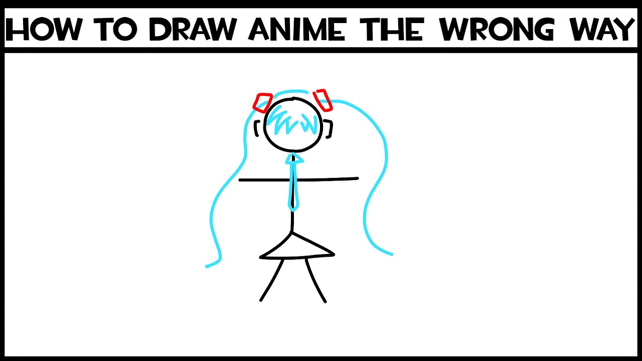 How To Draw Anime ( The Wrong Way ) - YouTube