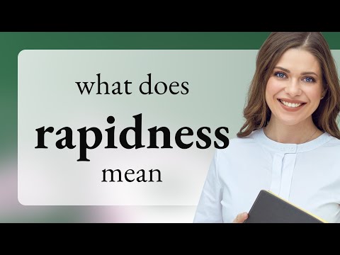 Rapidness | meaning of RAPIDNESS - YouTube